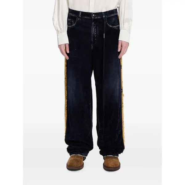ANN DEMEULEMEESTER Denim Wide-leg Jeans - Blue