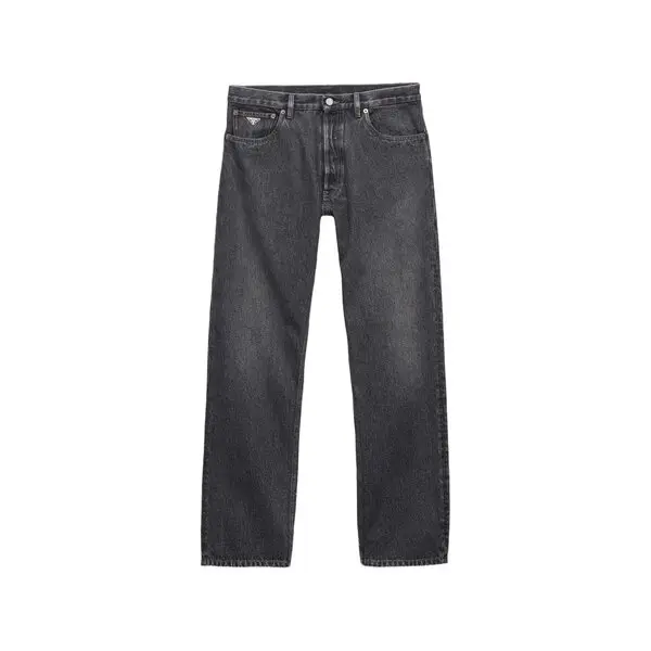 Prada Grey Denim Regular & Straight-leg Jeans