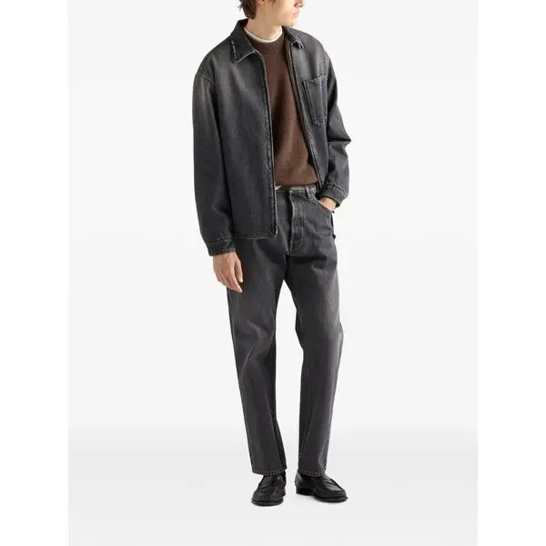 Prada Grey Denim Regular & Straight-leg Jeans