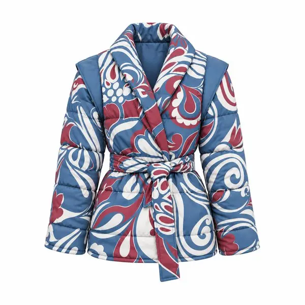 Loveist Store Picco Quilted Jacket With Detachable Sleeves - Blue