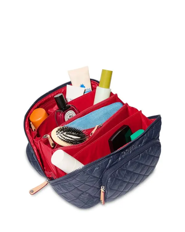 Mz Wallace Large Accordion Organizer Cosmetic Bag - Navy/apple