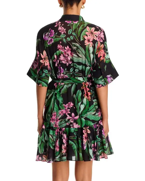 Kobi Halperin Pierre Printed Tie Waist Mini Dress