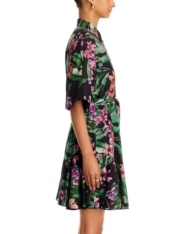 Kobi Halperin Pierre Printed Tie Waist Mini Dress