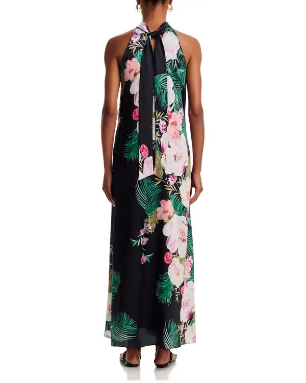 Kobi Halperin Misha Printed Halter Neck Maxi Dress