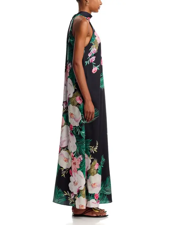 Kobi Halperin Misha Printed Halter Neck Maxi Dress