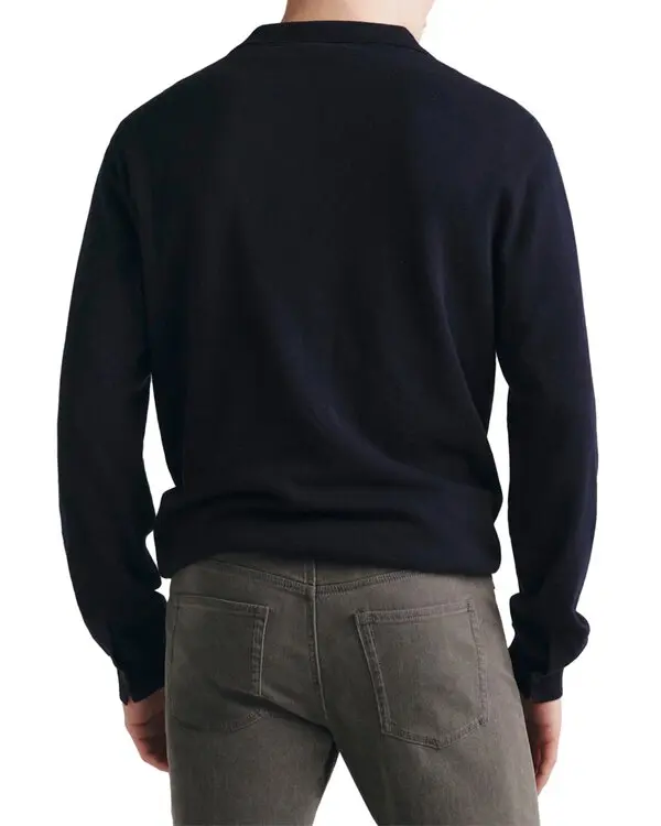 DL1961 Cotton & Cashmere Quarter Zip Polo Sweater