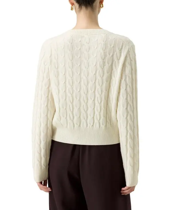 Lilysilk Washable Cable Knit Wool Cardigan