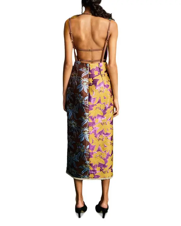 ALEMAIS Bodie Patchwork Jacquard Dress