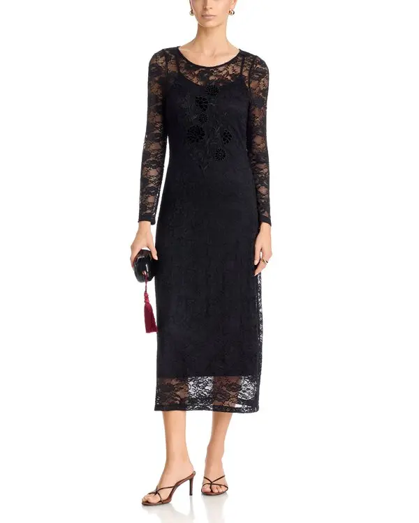 Johnny Was Simonie Lace Midi Dress