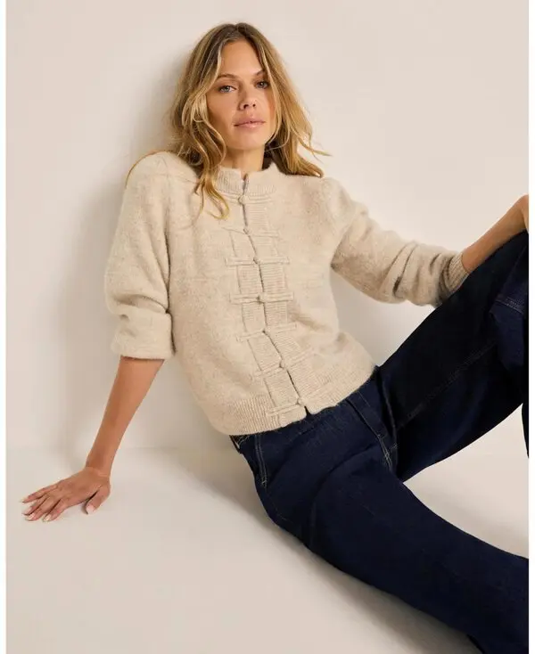 Mint Velvet Wool Blend Military Cardigan