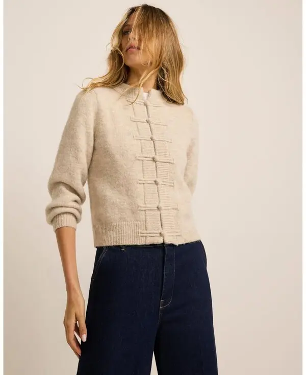 Mint Velvet Wool Blend Military Cardigan