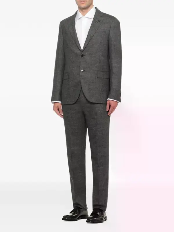 LARDINI Check-pattern Virgin Wool Suit