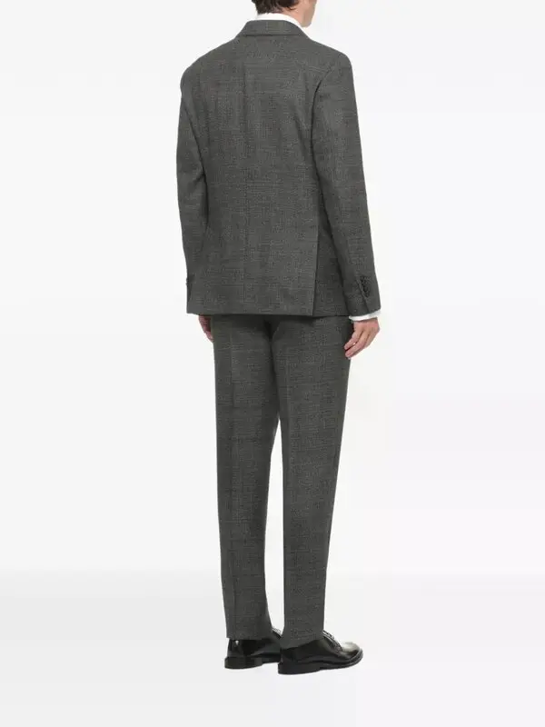 LARDINI Check-pattern Virgin Wool Suit