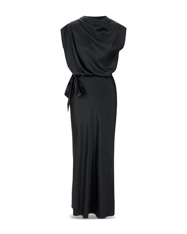 Staud Evelyn Silk Stretch Satin Dress