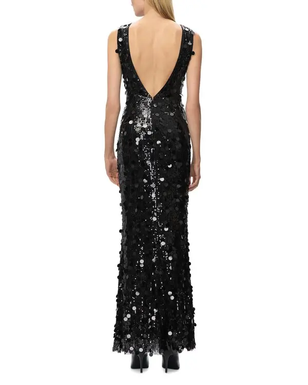 Herve Leger The Huda Embellished Boat Neck Gown