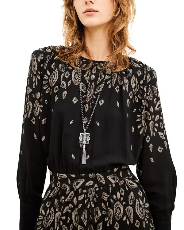 Ba&sh Belline Long Sleeve Midi Dress