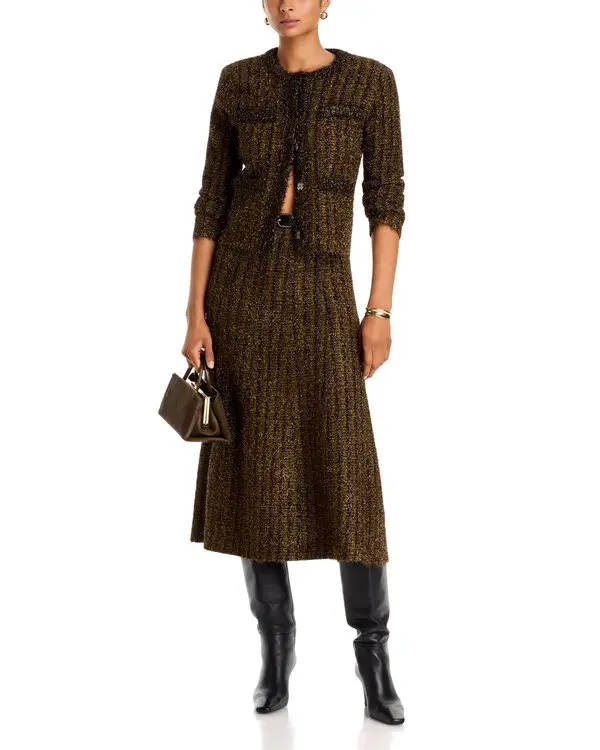 Veronica Beard Keziah Metallic Knit Jacket