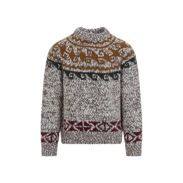 Moncler Wool-blend Crewneck Sweater - White