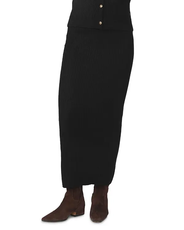 POINT Twisted Cable Knit Maxi Skirt