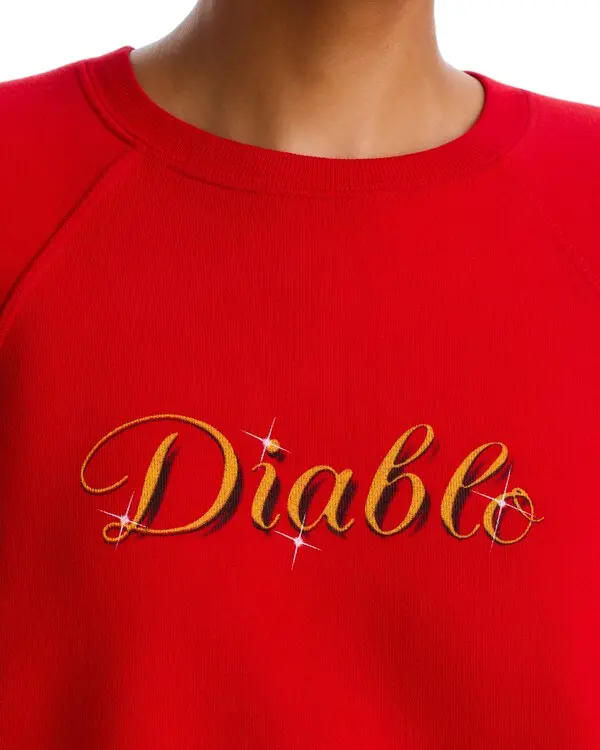 WILLY CHAVARRIA Diablo Raglan Standard Crewneck Sweatshirt