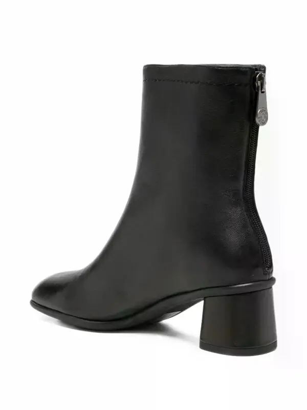 PEDRO MIRALLES Rear-zip Leather Ankle Boots