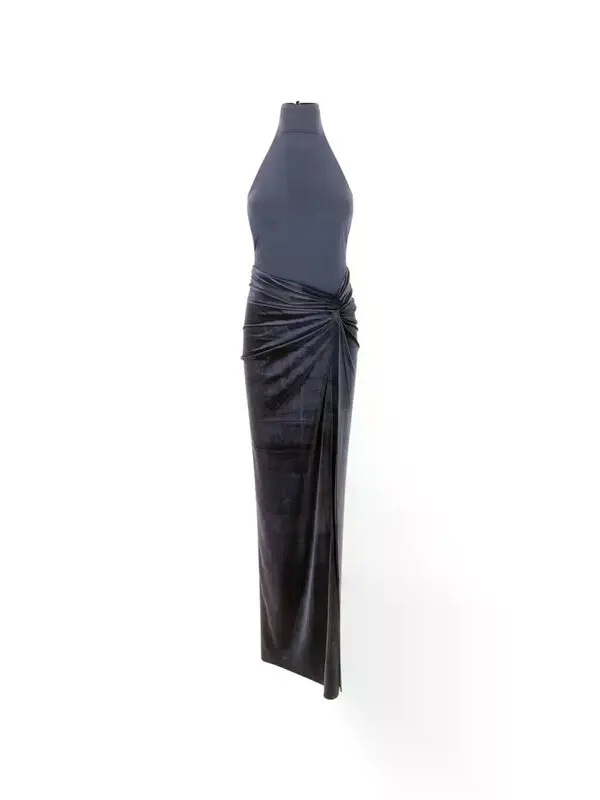 Andamane Jessie Velvet-effect Maxi Dress - Blue