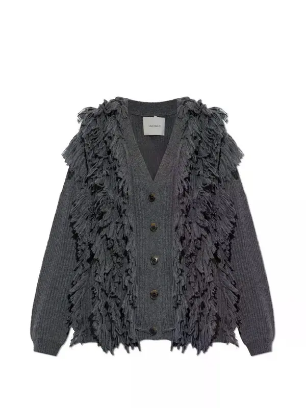 LISA YANG Soreia Fringe-trimmed Cardigan - Grey