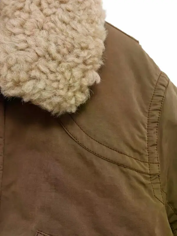 Moncler Shearling-collar Quilted Jacket