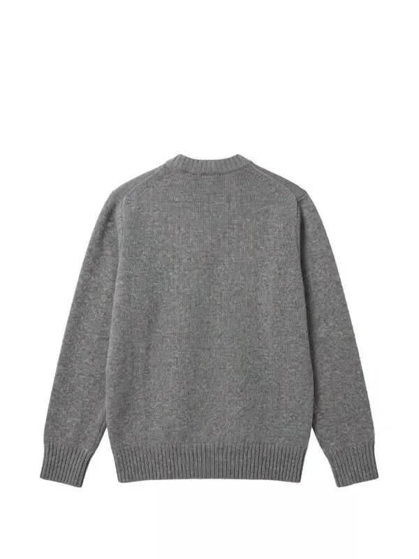AMARANTO Embroidered-logo Crew-neck Sweater