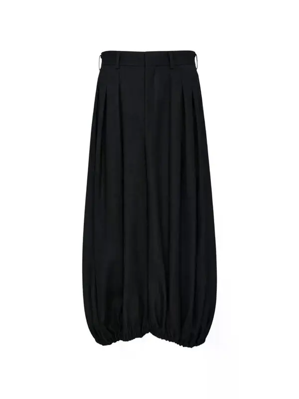 Comme Des Garçons Pleated Balloon Pallazo Pants - Black