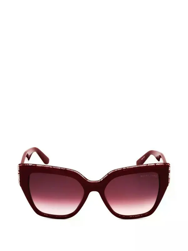Guess Geometric-frame Sunglasses - Red