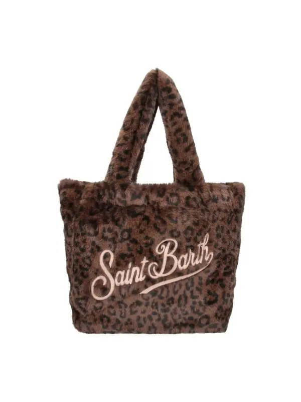 MC2 SAINT BARTH Faux Fur Leopard Tote Bag - Multicolor