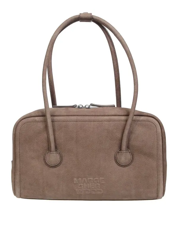 MARGESHERWOOD Margoesherwood Soft Boston Mini Leather Handbag - Marrone