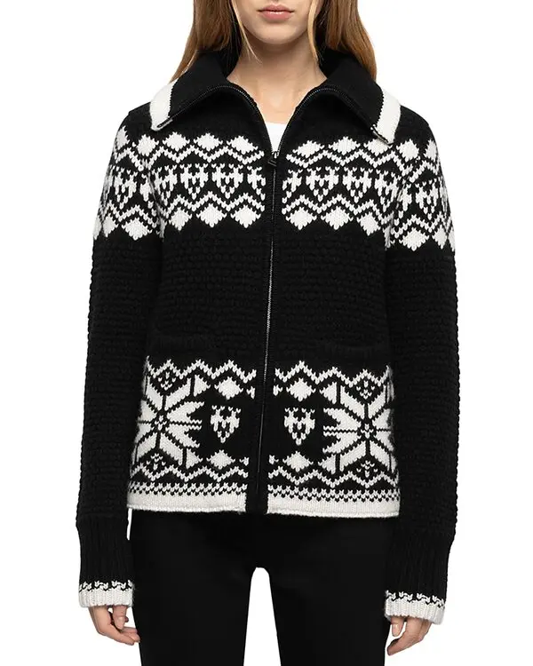 Zadig&Voltaire Wool & Cashmere Gildas Lc Friezes Zippered Coat - Black