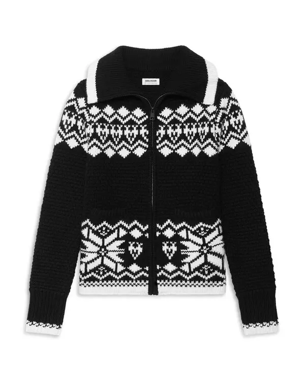 Zadig&Voltaire Wool & Cashmere Gildas Lc Friezes Zippered Coat