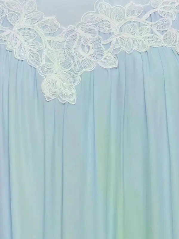 Lichi Lace-trim Cape-sleeve Dress