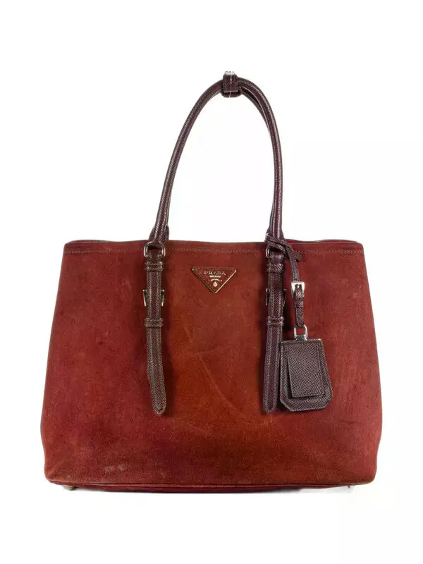 Prada Double Handle Tote Bag - Red