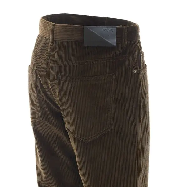 Loewe Ribbed Velvet Pants - Brown