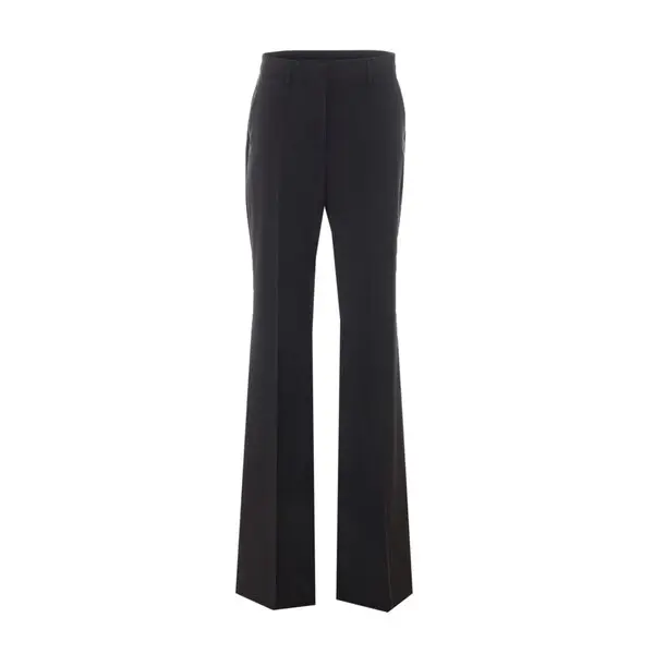 Sportmax Hangar Natural Stretch Pure Wool Flare Pants - Black