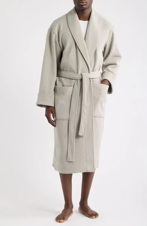 Daniel Buchler Fleece Shawl Collar Robe - Grey