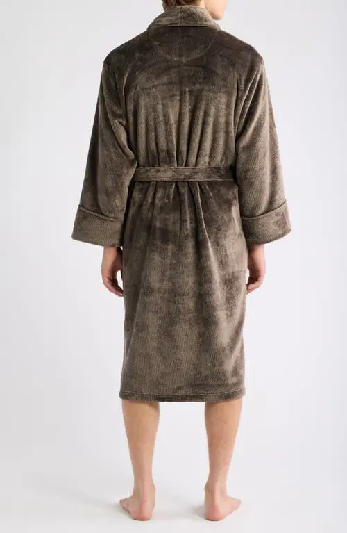 Daniel Buchler Plush Heathered Robe - Hickory