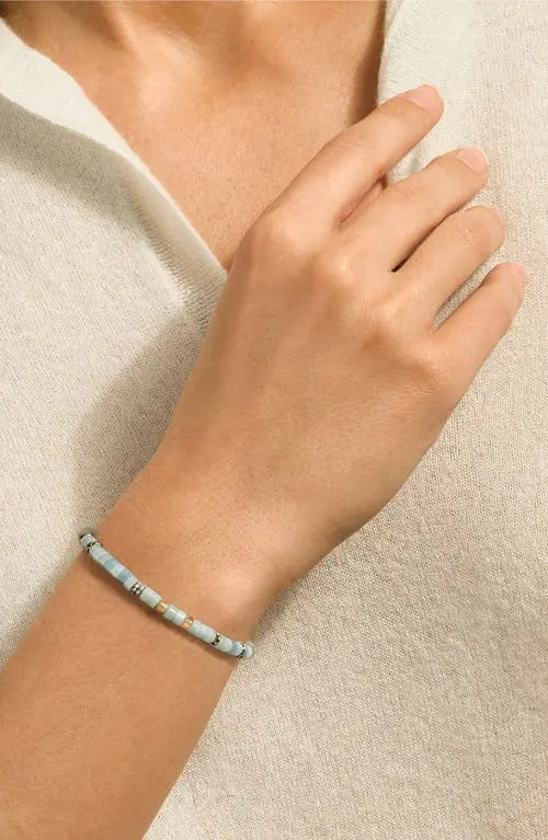 John Hardy Heishi Sterling & Quartzite Bead Bracelet