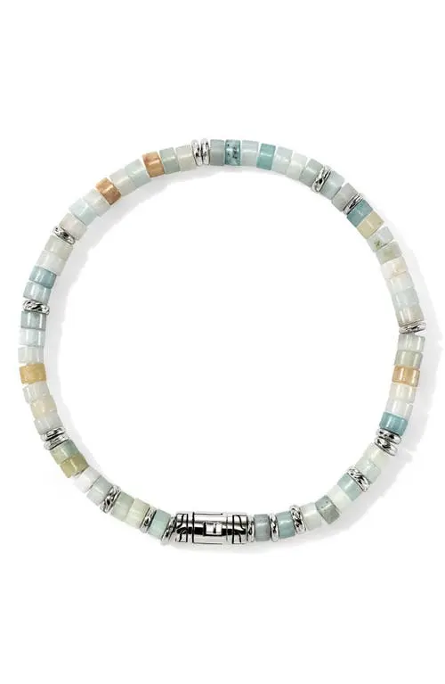John Hardy Heishi Sterling & Quartzite Bead Bracelet
