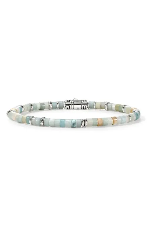 John Hardy Heishi Sterling & Quartzite Bead Bracelet - Silver