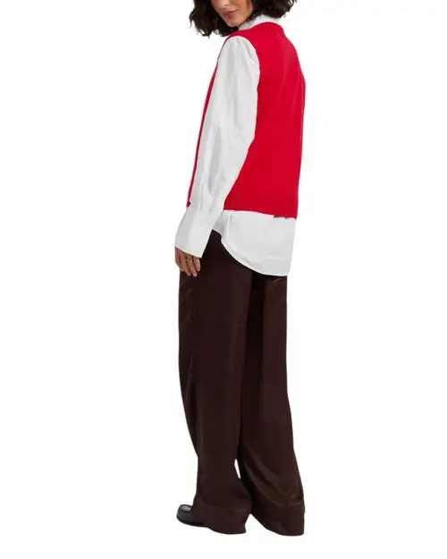 Chinti & Parker Wool-cashmere Mickey's Waistcoat - Red