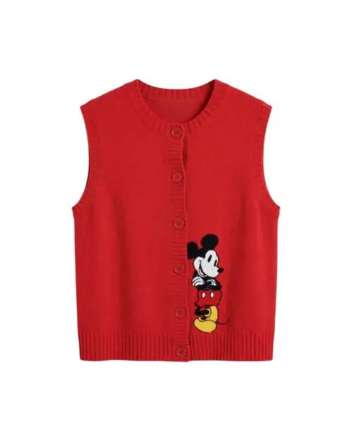 Chinti & Parker Wool-cashmere Mickey's Waistcoat - Red