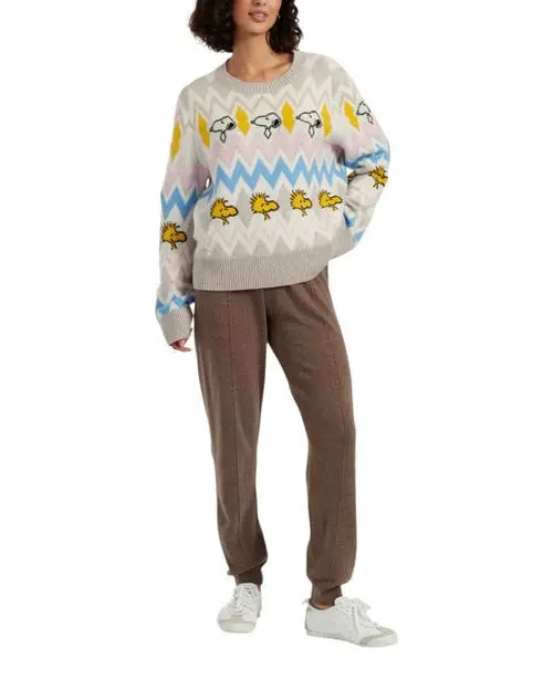 Chinti & Parker Wool-cashmere Snoopy Fairisle Sweater