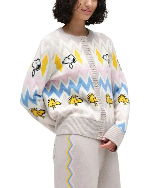 Chinti & Parker Wool-cashmere Snoopy Fairisle Cardigan