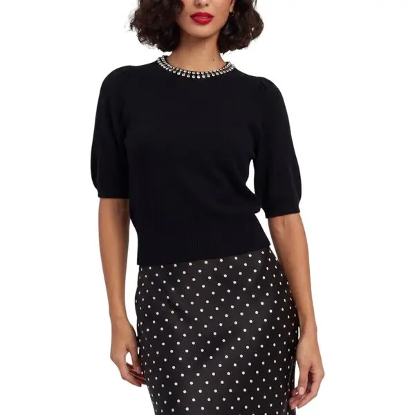 Chinti & Parker Wool-cashmere Jewel-neck Knitted Tee - Black