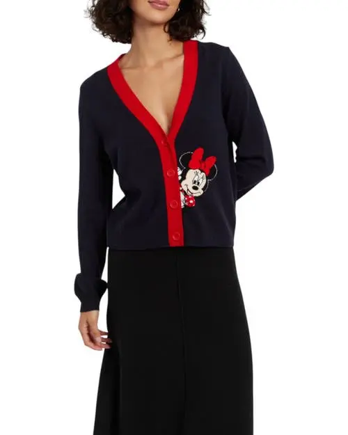 Chinti & Parker Wool-cashmere Minnie Peek Pocket Cardigan - Navy